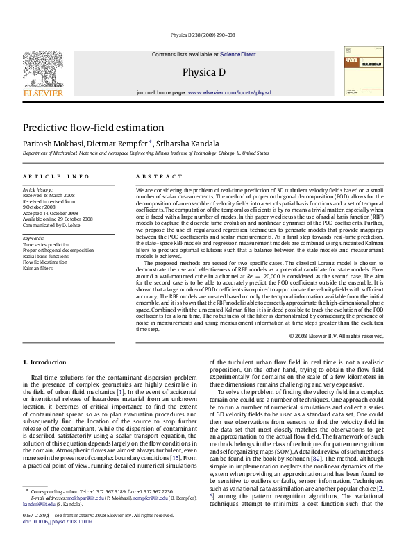 (PDF) Predictive flow-field estimation