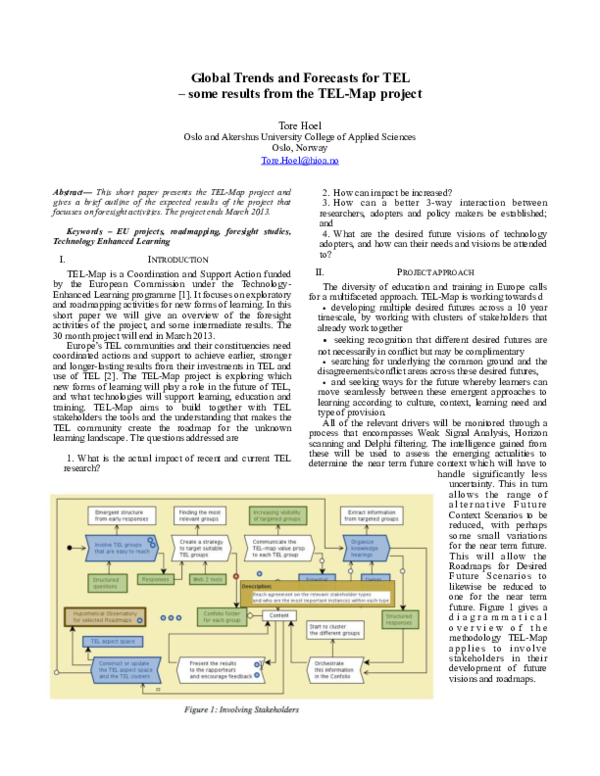 (PDF) Global Trends and Forecasts for TEL - Some Results from the TEL ...