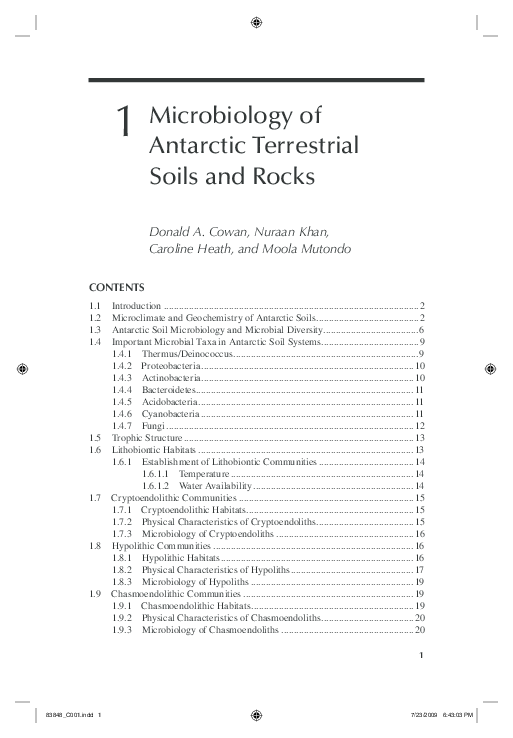 (PDF) Polar Microbiology, The Ecology, Biodiversity and Bioremediation ...