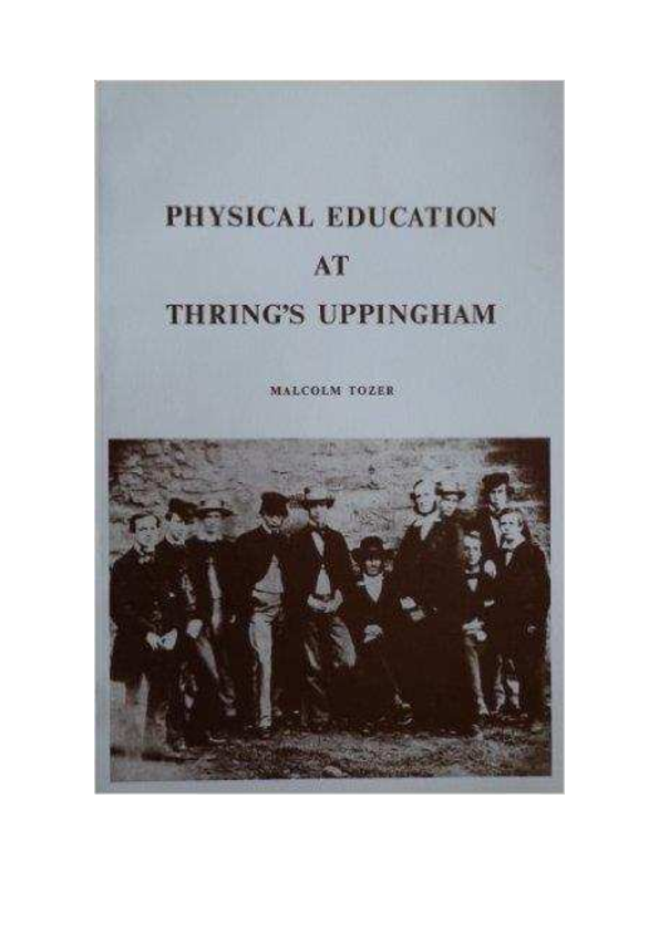 (PDF) Physical Education at Thring’s Uppingham, Uppingham School ...