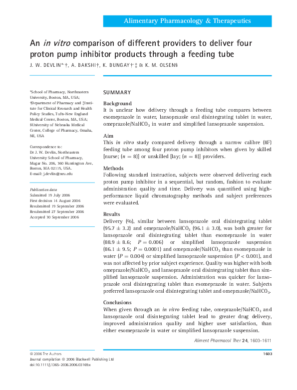 (PDF) An in vitro comparison of different providers to deliver four ...