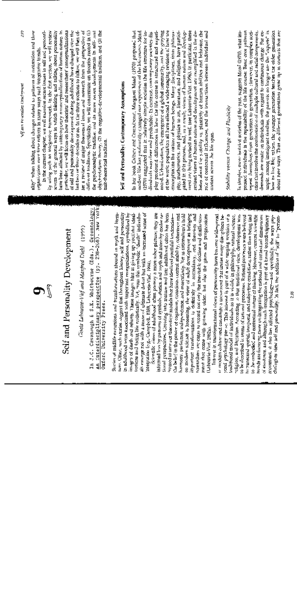 (PDF) Labouvie-Vief, G., & Diehl, M. (1999). Self and personality ...