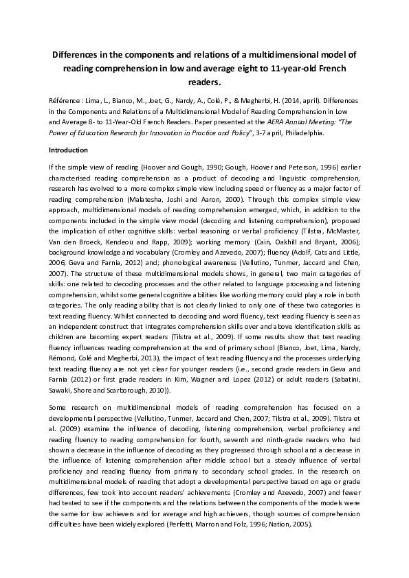 (PDF) Differences in the Components and Relations of a Multidimensional ...
