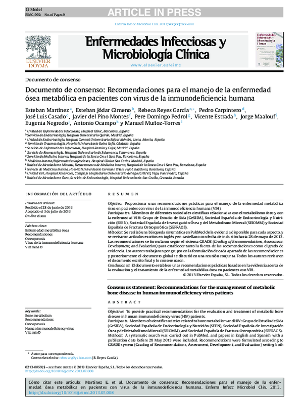 (PDF) [Consensus statement: recommendations for the management of ...