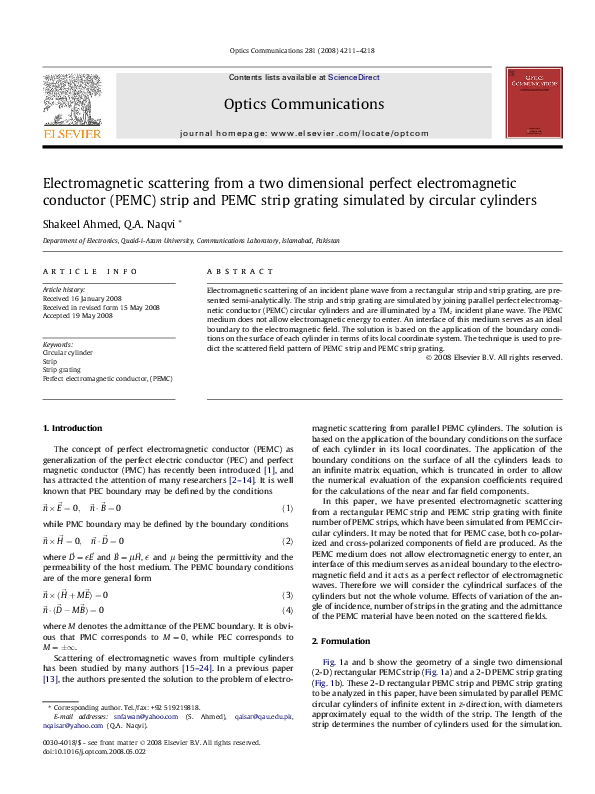 (PDF) Electromagnetic Scattering from Two-Dimensional Rough Surface Using the Kirchhoff ...