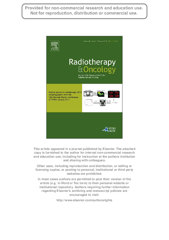 (PDF) Correlation of dose computed using different algorithms with local control following ...