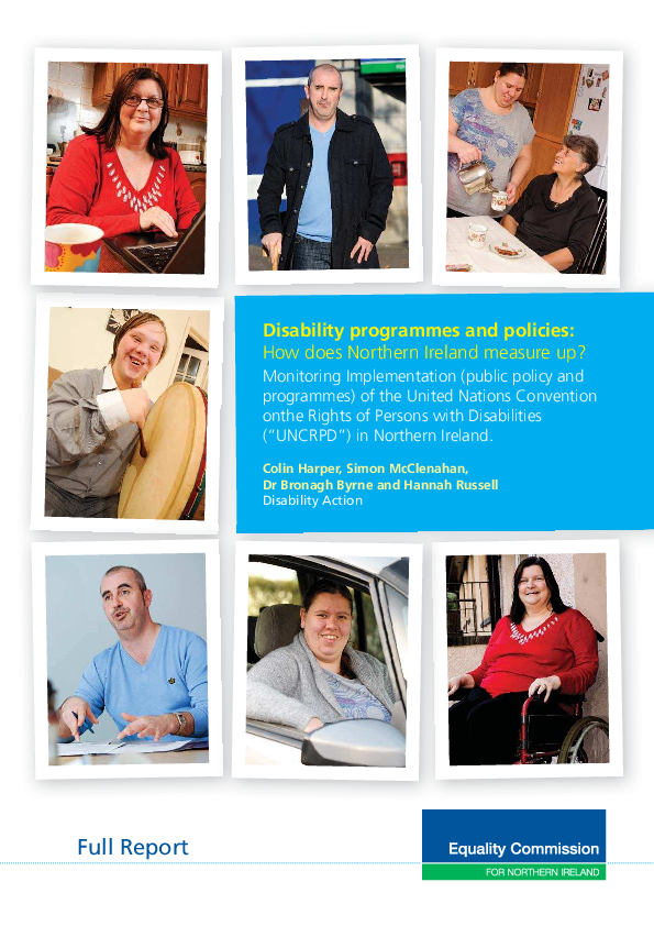 (PDF) Disability Programmes and Policies: How Does Northern Ireland ...