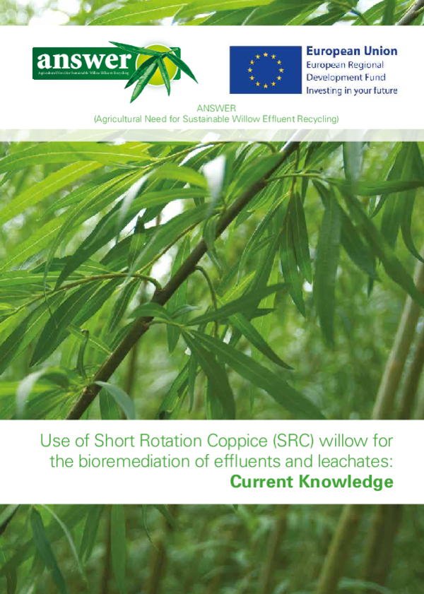 (PDF) The use of short rotation coppice willow for the bioremediation ...