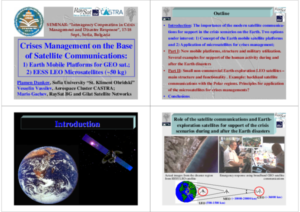(PDF) Crises Management on the Base of Satellite Communications: 1) Earth Mobile Platforms for ...