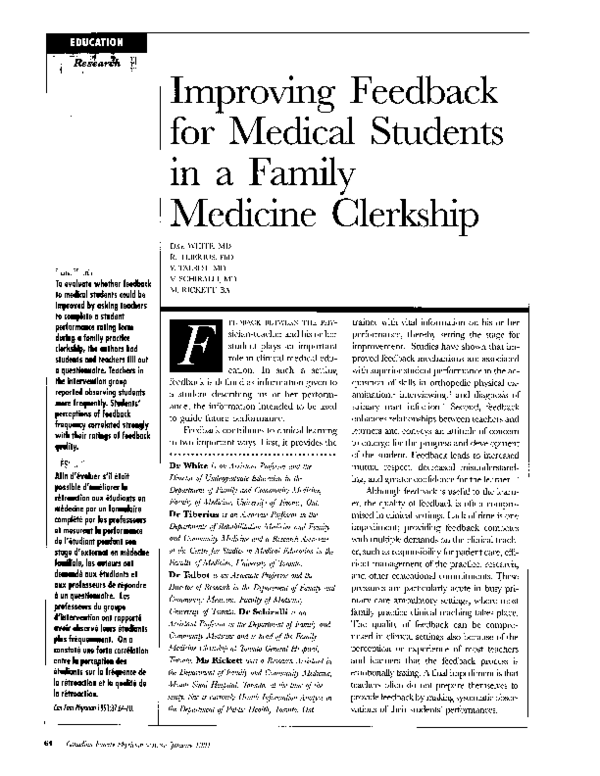 (PDF) A Resident-matched EM Sub-intern Schedule Increases the Quality ...