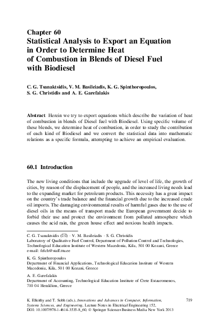 (PDF) Statistical Analysis to Export an Equation in Order to Determine ...