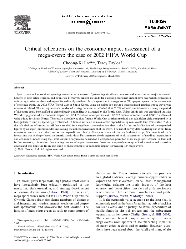 (PDF) Economic impact of sporting events | Barry Burgan - Academia.edu