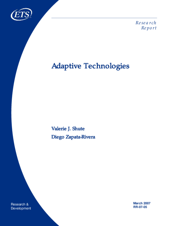 (PDF) Adaptive technologies