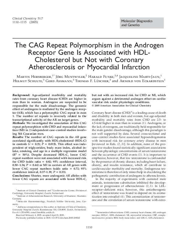 (PDF) A CAG Repeat Polymorphism in the Androgen Receptor Gene is Associated with Reduced Bone ...