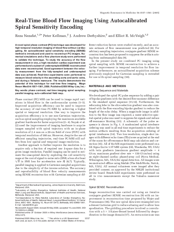 (PDF) Real-time blood flow imaging using autocalibrated spiral ...