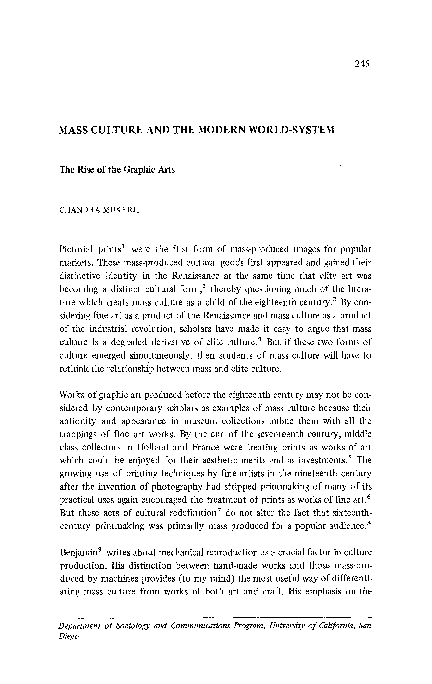 (PDF) Mass culture and the modern world-system