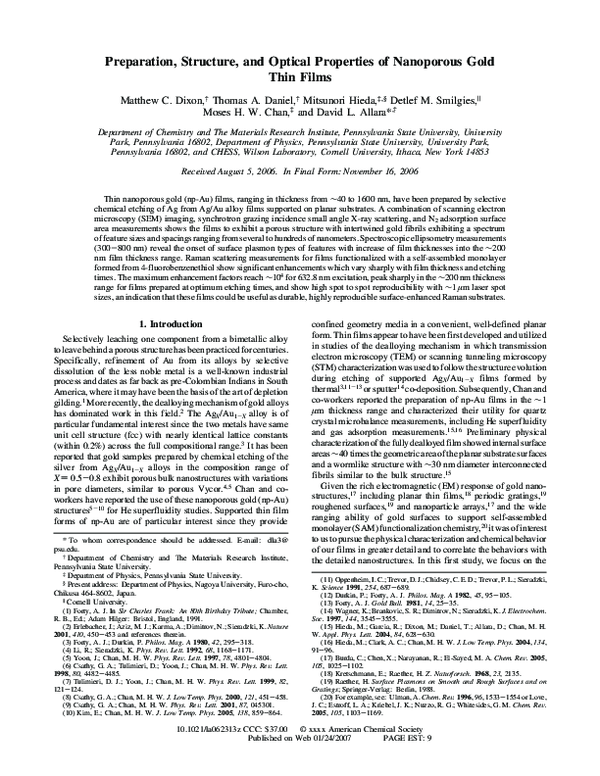 (PDF) Preparation, structure, and optical properties of chiral ...