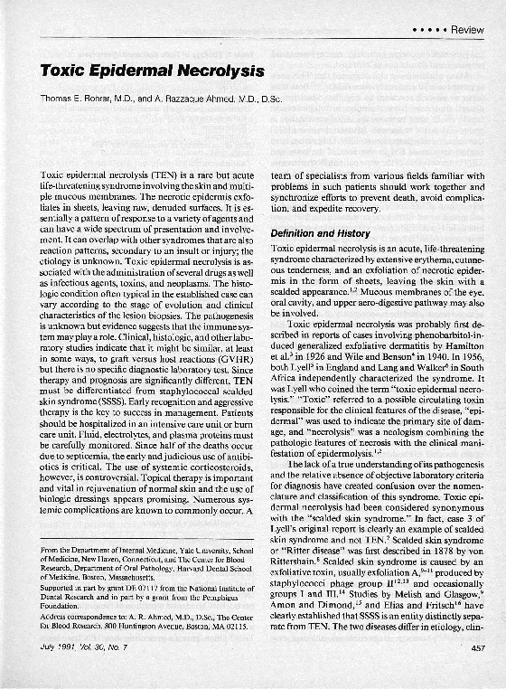 (PDF) Toxic epidermal necrolysis