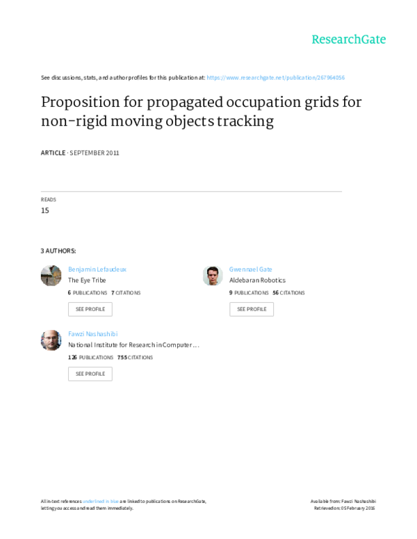 (PDF) Tracking Non-Rigid Objects via Occupancy Grids