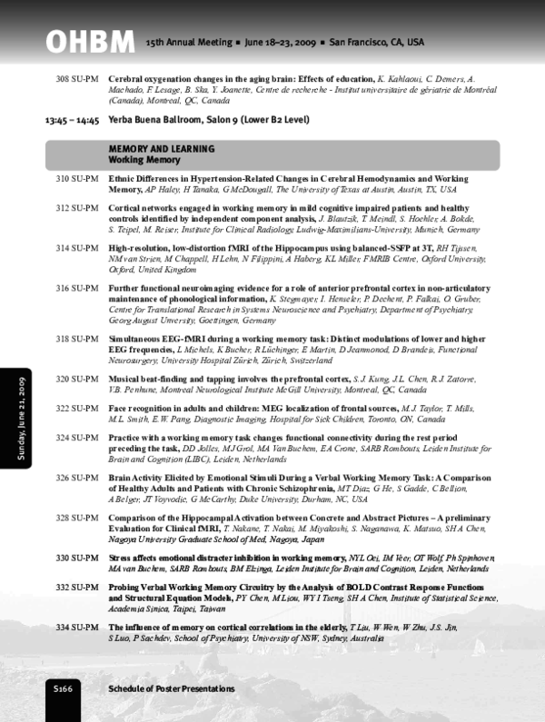 (PDF) Practice with a working memory task changes functional ...