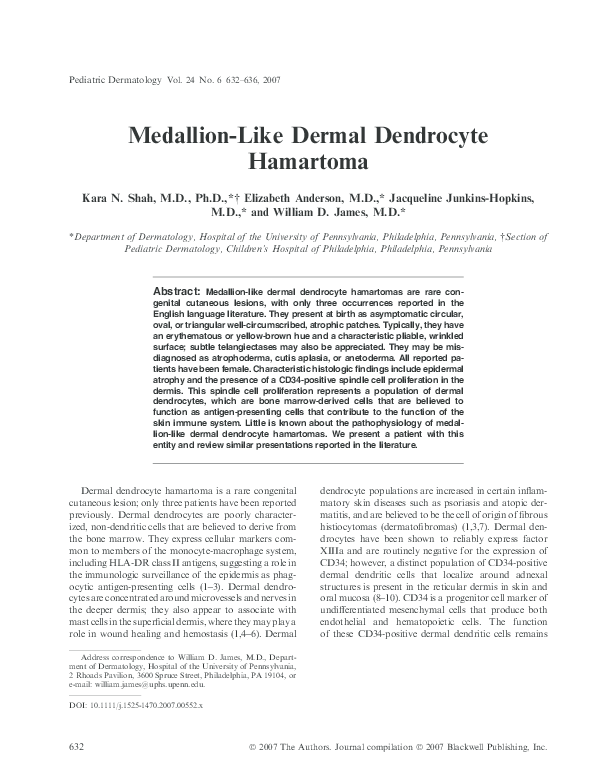(PDF) Medallion-Like Dermal Dendrocyte Hamartoma | Jacqueline Junkins ...