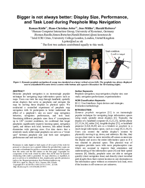 (PDF) Bigger is not always better | Roman Rädle - Academia.edu