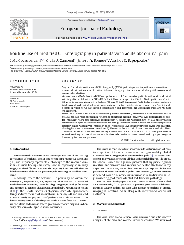 (PDF) Routine use of modified CT Enterography in patients with acute ...