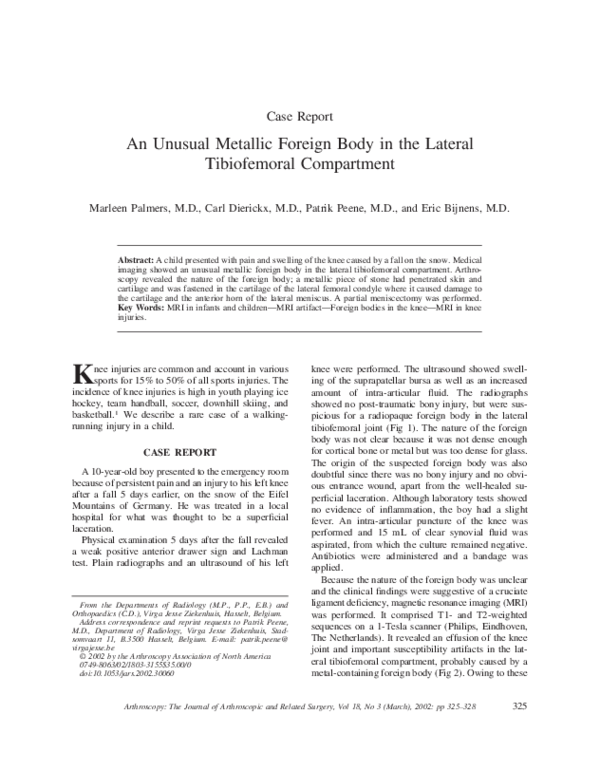 (PDF) An unusual bone reaction to a retained organic foreign body in ...