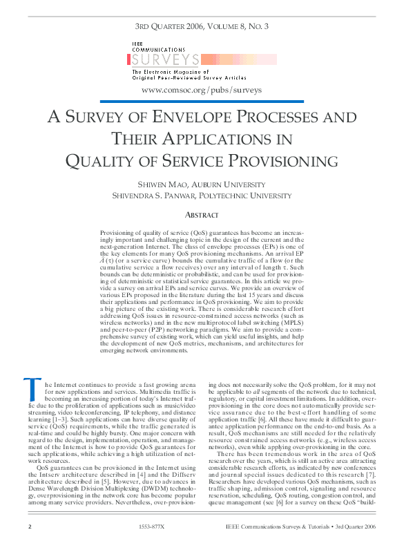 (PDF) A survey of envelope processes and their applications in quality ...