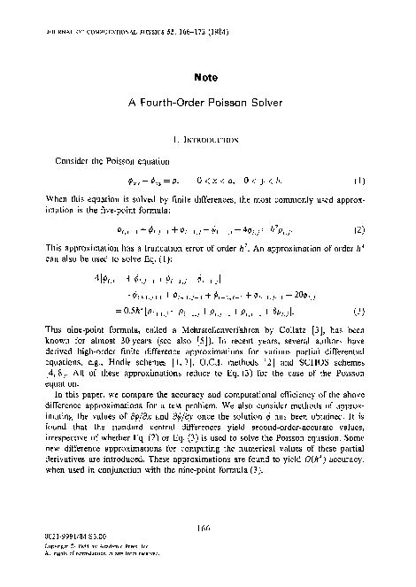 (PDF) A fourth-order poisson solver