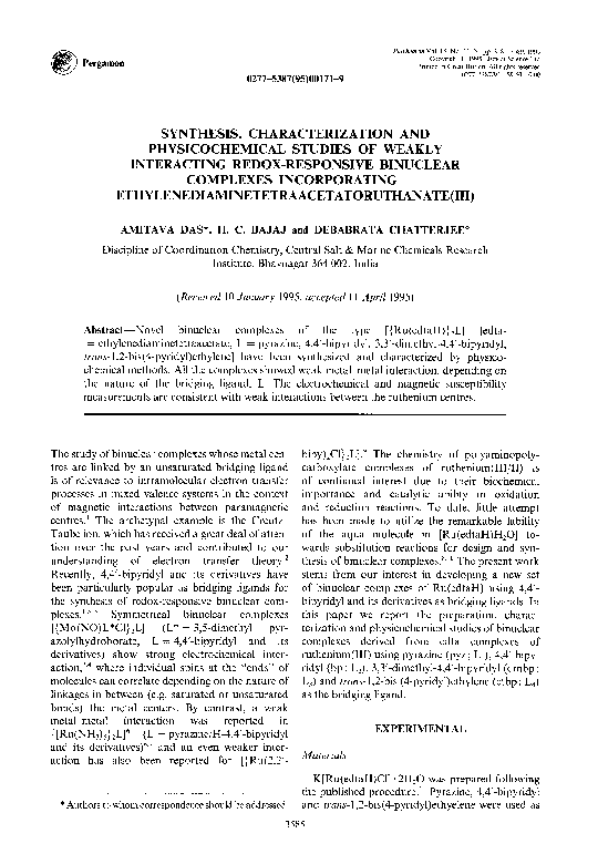(PDF) Synthesis, Characterization, and Physicochemical Properties of Manganese(III) and ...