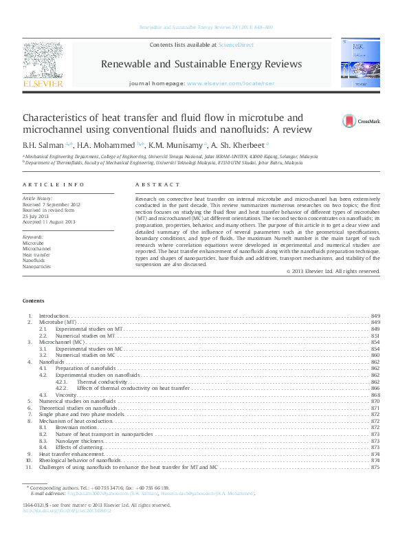 (PDF) Characteristics of heat transfer and fluid flow in a channel with ...