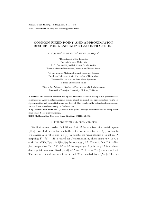 (PDF) Common fixed point and approximation results for -operator pair with applications