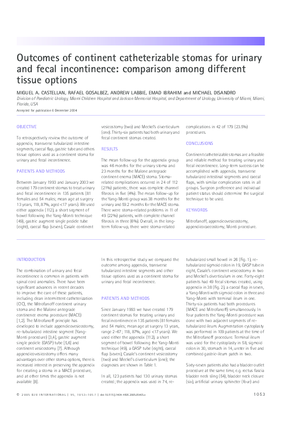 (PDF) Lessons learned from stomal complications in children with ...