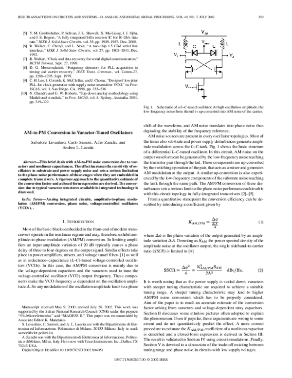 (PDF) AM-to-PM conversion in varactor-tuned oscillators