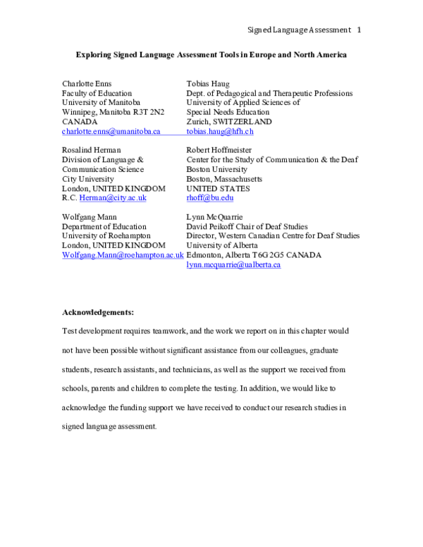 the american sign language proficiency assessment (asl pa)
