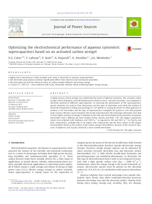 (PDF) Optimizing the electrochemical performance of aqueous symmetric supercapacitors based on ...
