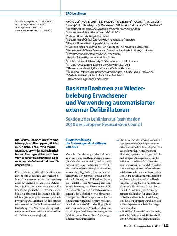 (PDF) European Resuscitation Council Guidelines for Resuscitation 2010 ...