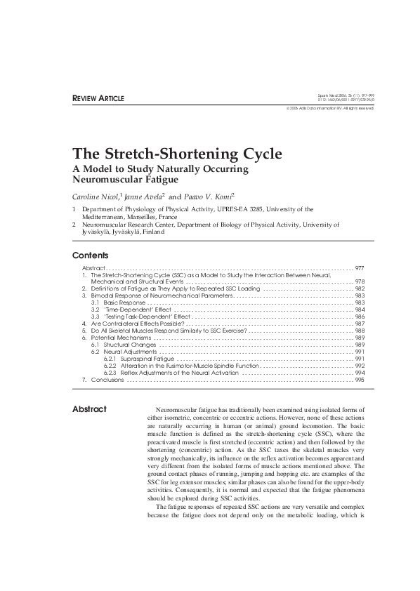 (PDF) The Stretch-Shortening Cycle