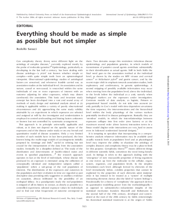(PDF) Everything Should Be Made as Simple as Possible, But Not Simpler*