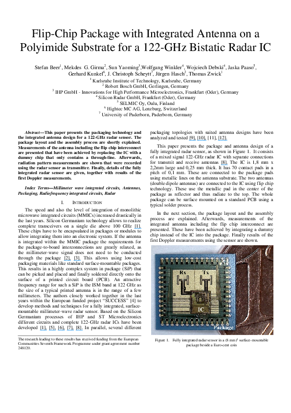 (PDF) Flip-chip package with integrated antenna on a polyimide ...