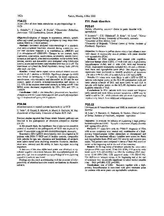 (PDF) Combination of benzodiazepines and SSRI in treatment of panic ...