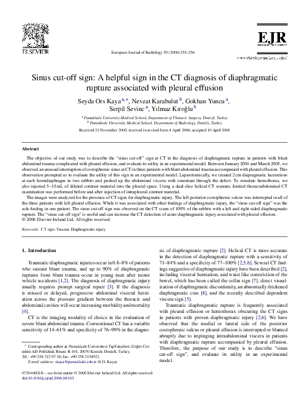 (PDF) Sinus cut-off sign: A helpful sign in the CT diagnosis of ...