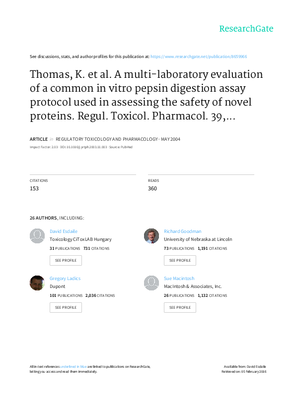 (PDF) A multi-laboratory evaluation of a common in vitro pepsin ...