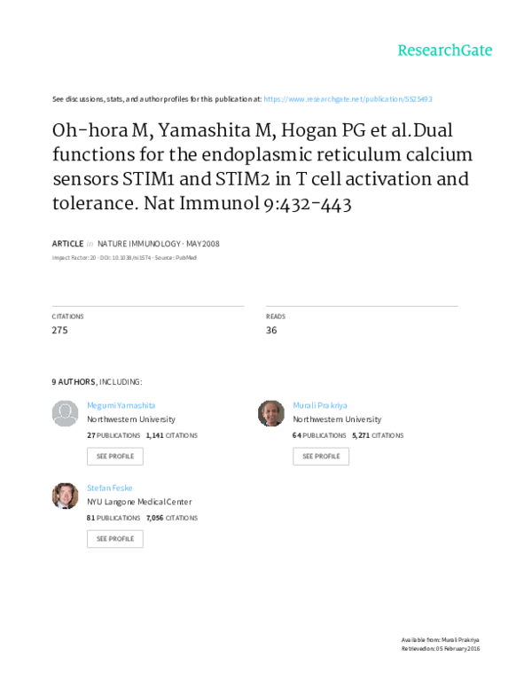 (PDF) Dual functions for the endoplasmic reticulum calcium sensors ...