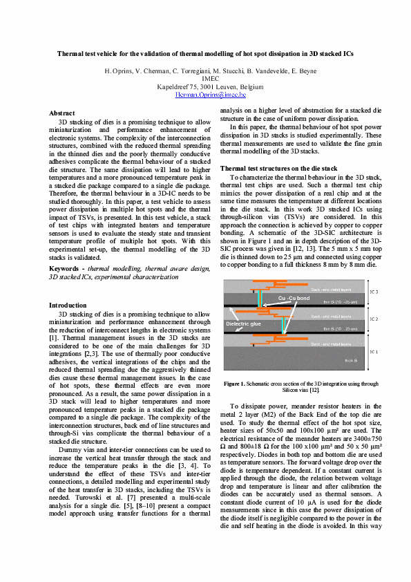 (PDF) Thermal test vehicle for the validation of thermal modelling of ...