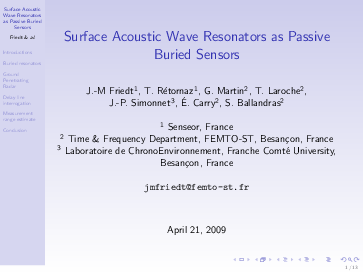 (PDF) Surface Acoustic Wave Resonators as Passive Buried Sensors