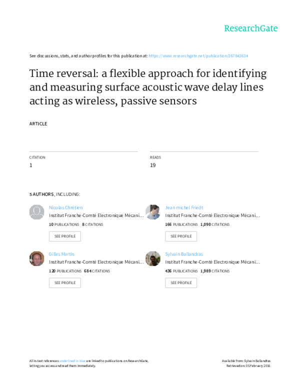 (PDF) Wireless SAW sensors for surface and subsurface sensing applications | Andreas Springer ...