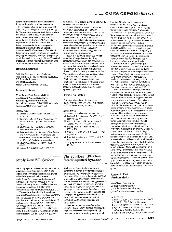 (PDF) The peniform clitoris of female spotted hyaenas