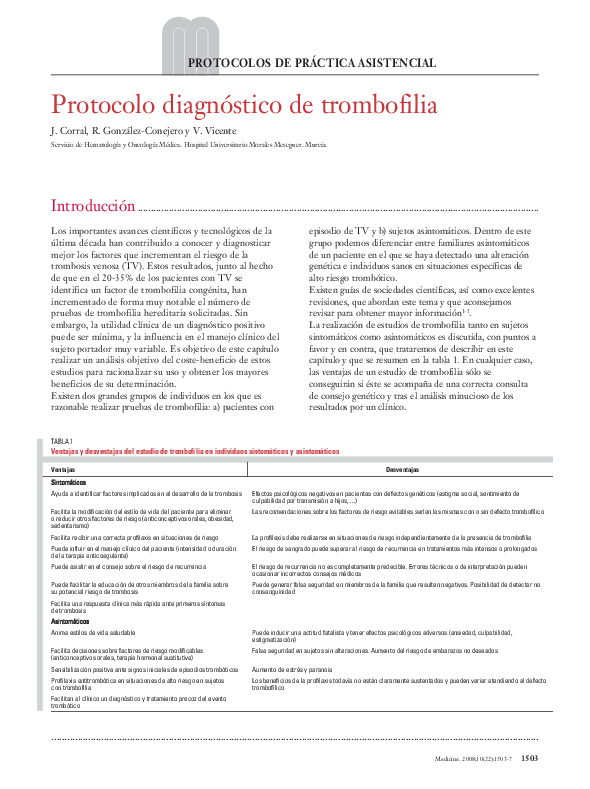 (PDF) Protocolo diagn?stico de trombofilia